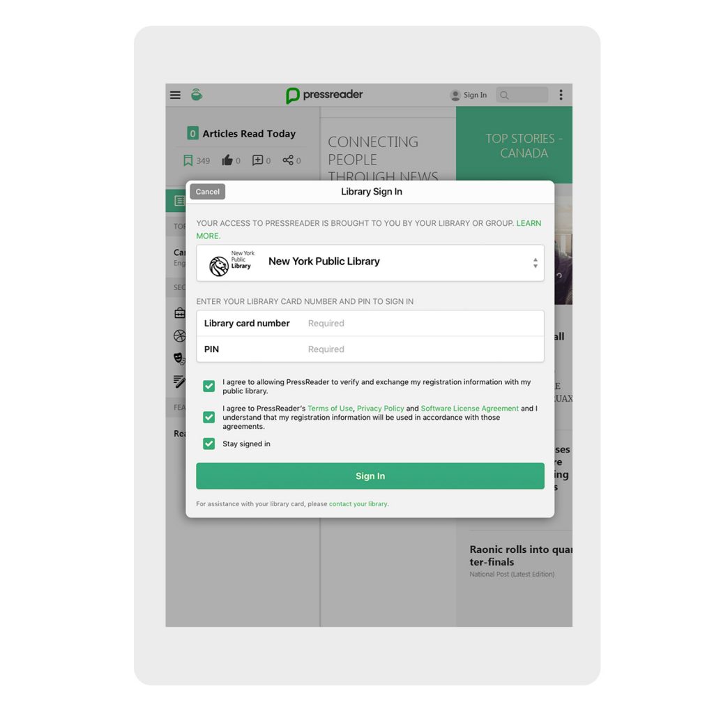 PressReader for libraries & institutions: a meaningful community resource