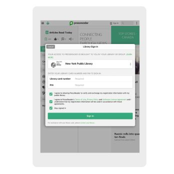 PressReader for libraries & institutions: a meaningful community resource