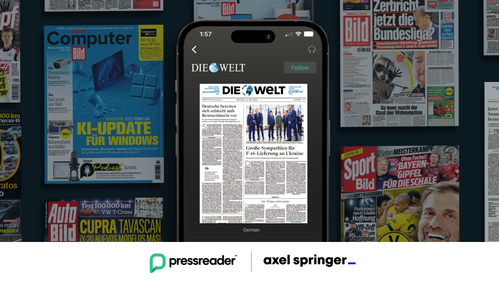 Axel Springer Partners with PressReader, Expanding Digital Access to Premier German Publications